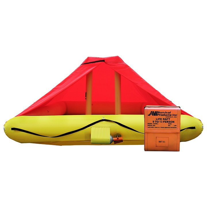 Avi Non-TSO 9 Person Life Raft With Deluxe Survival Kit 1900B-1/2000B-6 ...
