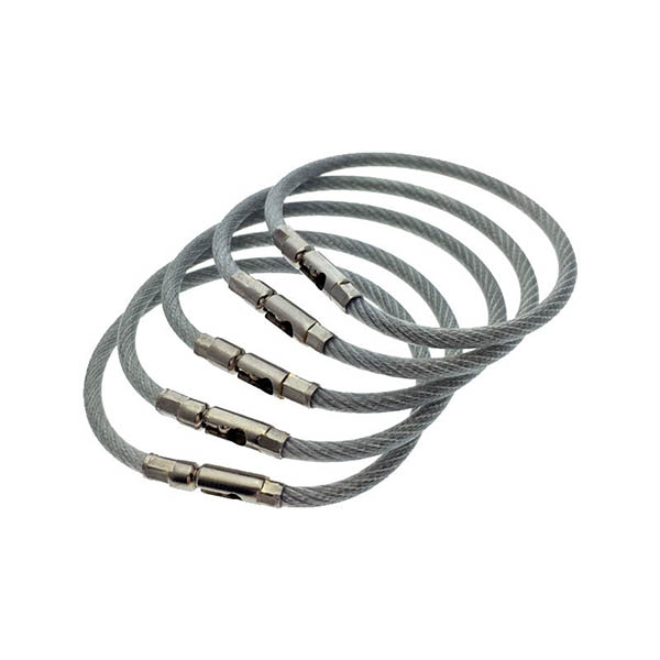 Flyboys Checklist Ring Braided Stainless Core Clear | Aircraft Spruce