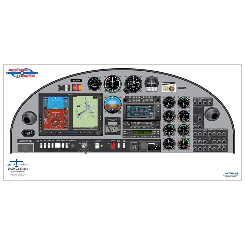 JETPUBS Diamond DA20 Eclipse G500 Cockpit Poster - 18 X 36 | Aircraft ...