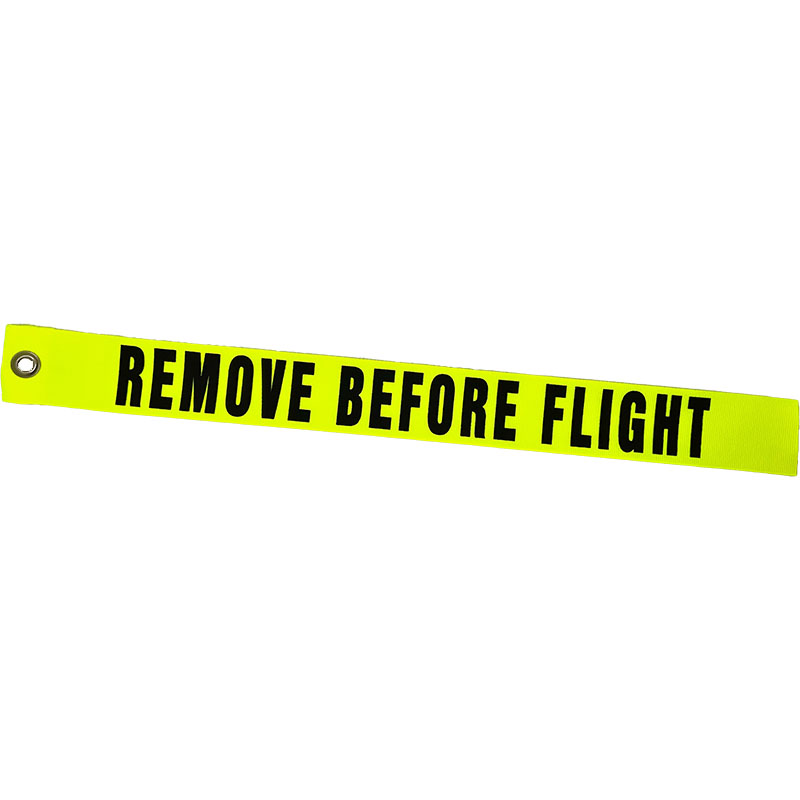 Remove Before Flight Streamer Black On Yellow | Aircraft Spruce