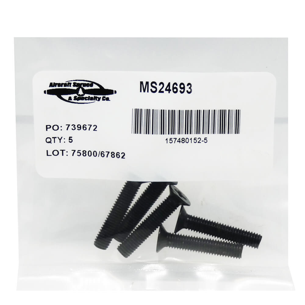 Brass Inst Screw MS24693-BB276 (Pack Of 5) | Aircraft Spruce